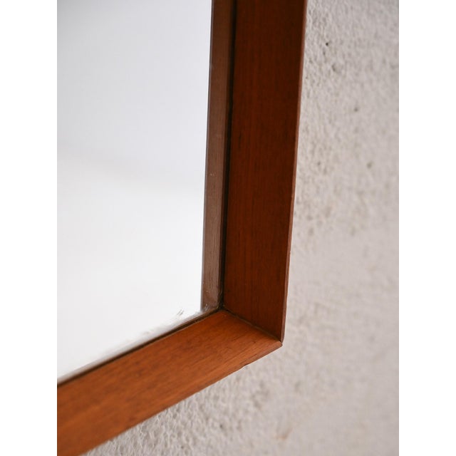 1960s Rectangular Teak Mirror | Chairish
