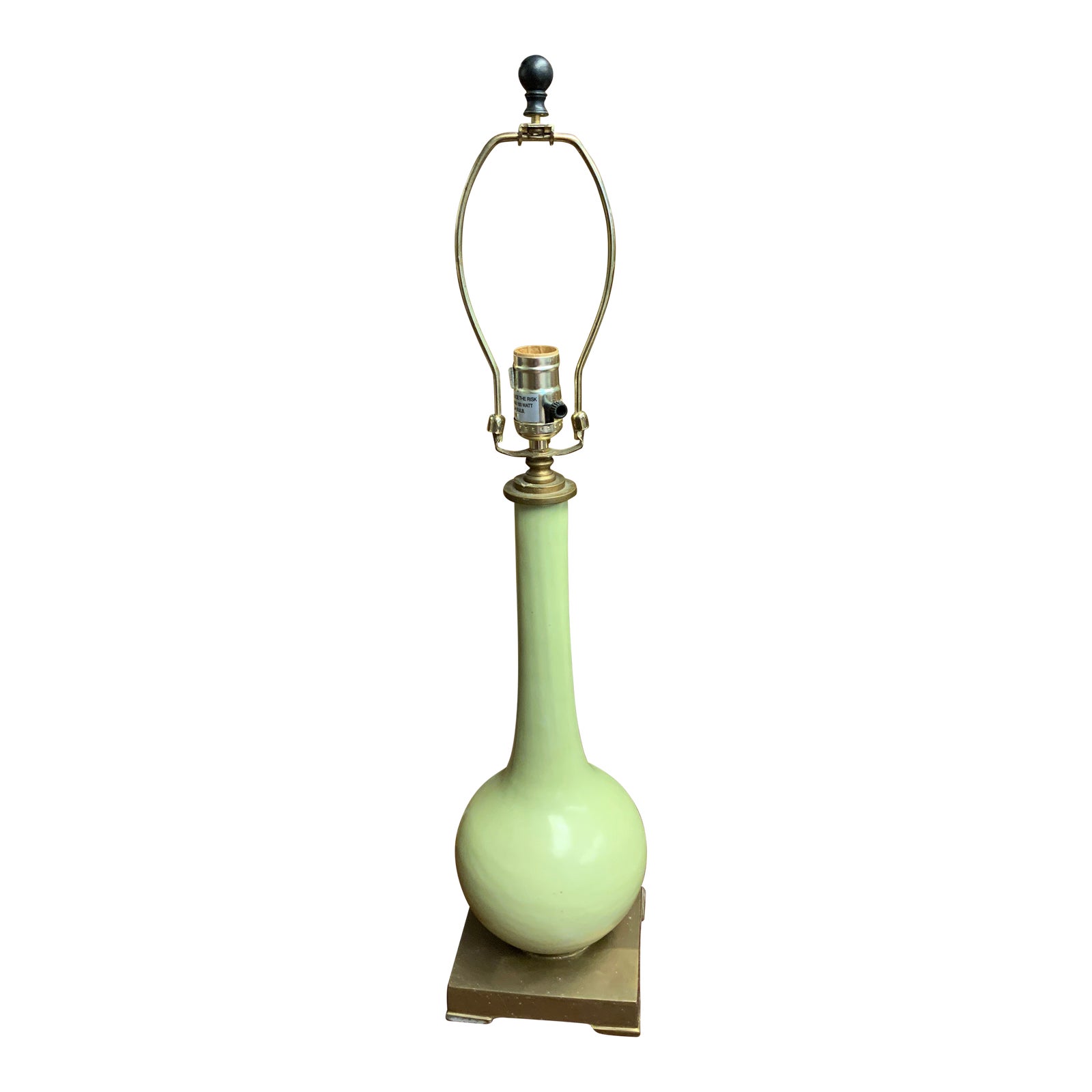 Mid Century Modern Light Green Table Lamp | Chairish