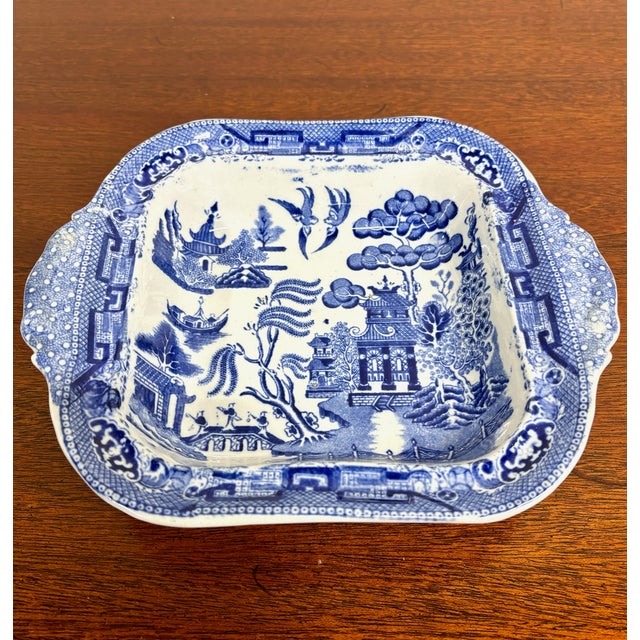 Antique Chinoiserie Style Ridgeway England Blue and White Willow ...