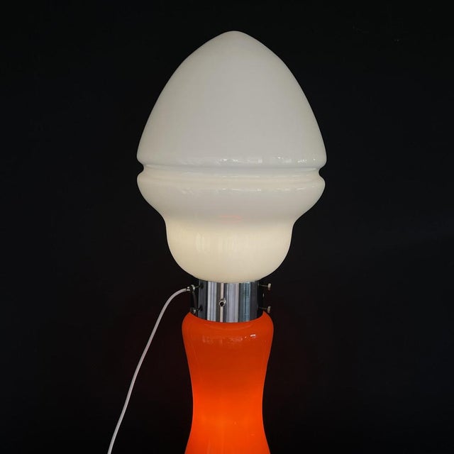 Orange Birillo Lipstick Floor Lamp in Glass and Chrome by Carlo Nason ...