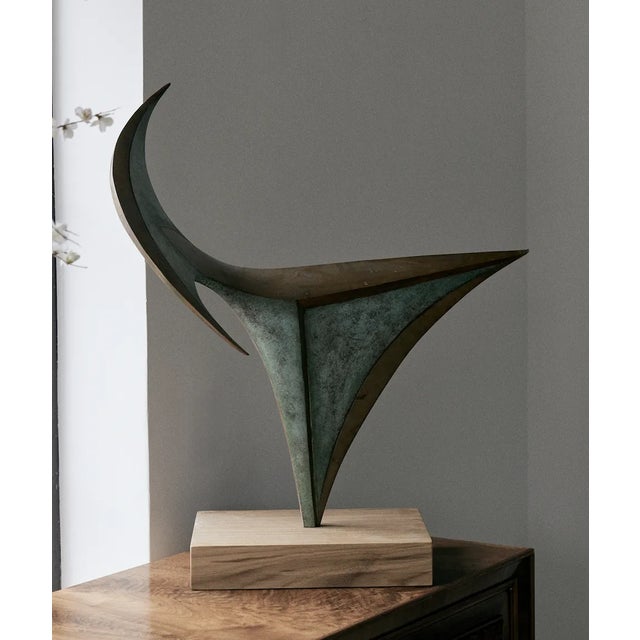 Vintage, Bronze Turquoise Sculpture Michi Raphael Circa 1980s | Chairish