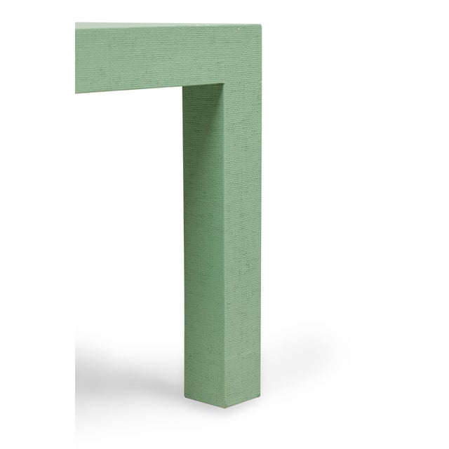 Asian Contemporary Style Mint Colored Raffia Wrapped Coffee Table ...