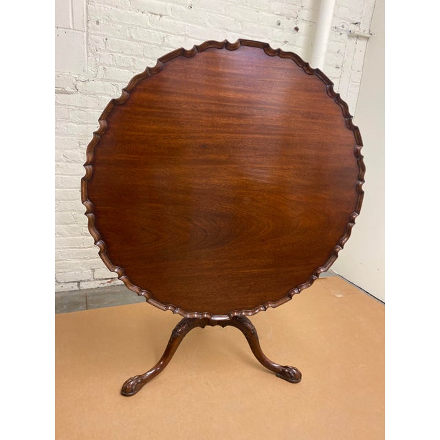 Chippendale Tilt Top Pie Crust Table | Chairish