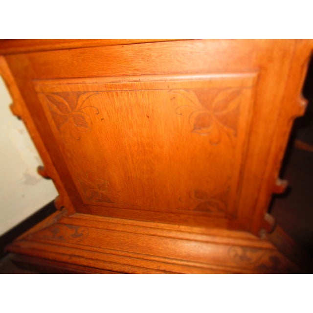 19thc Masonic Triangular Carved Oak Table Altar | Chairish