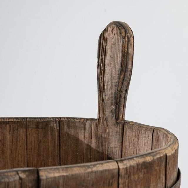 19th Century European Wooden Bucket | Chairish