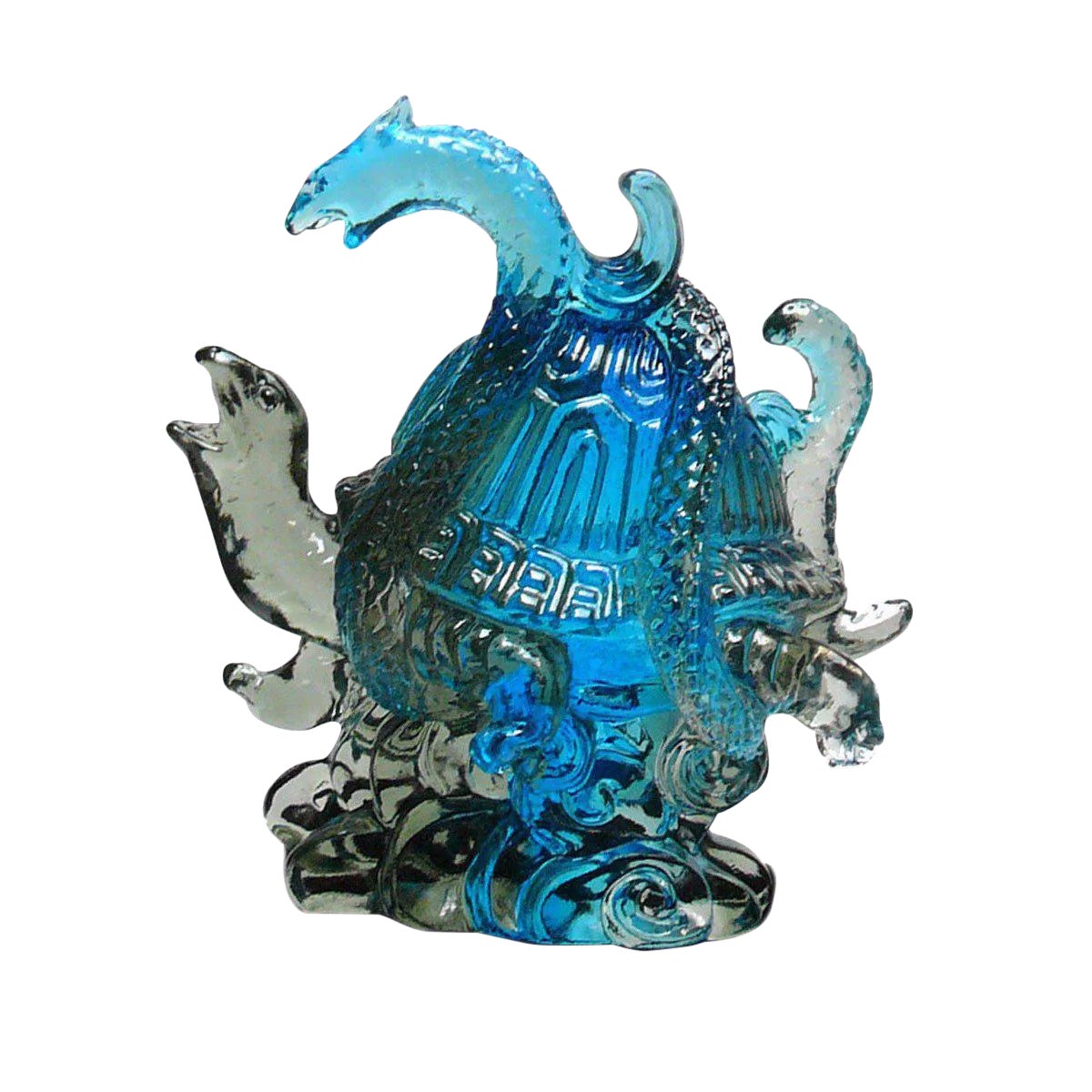 Chinese Liuli Crystal Glass Pate-de-verre Turtle Celestial Animals ...