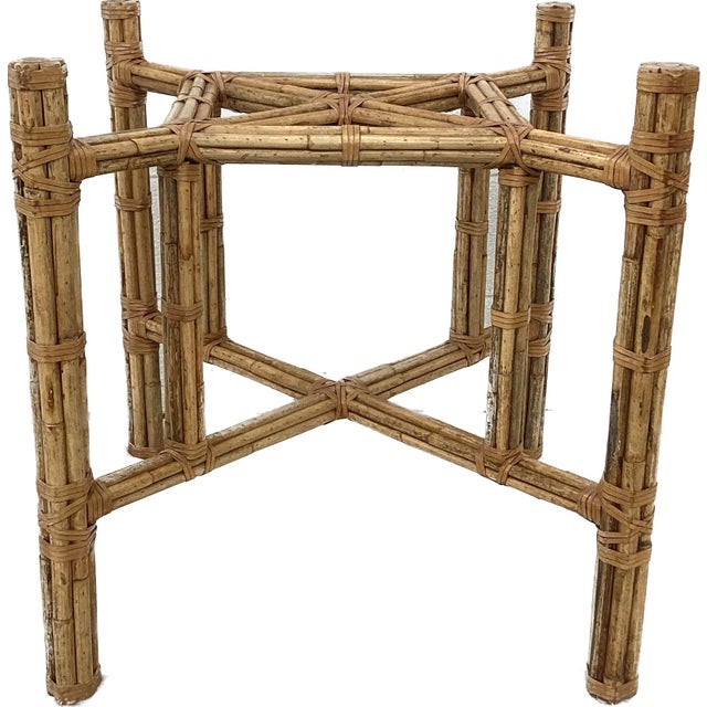 McGuire Organic Modern Bamboo Dining Table Base | Chairish