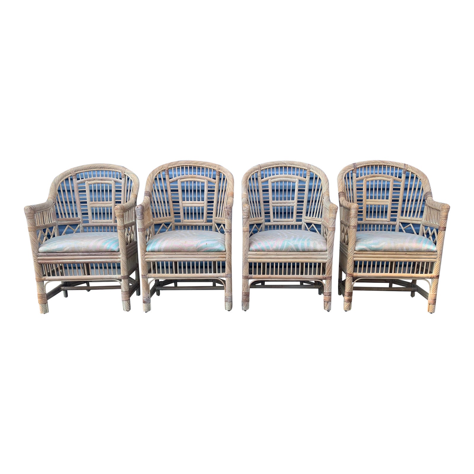 Late 20th Century Vintage Coastal Andre Originals Rattan Brighton ...