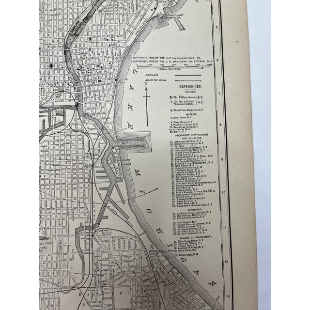 Antique 1920s Milwaukee Wisconsin City Map | Chairish