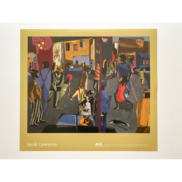 Jacob Lawrence Modernist Offset Lithograph Print Museum Poster " Fulton ...