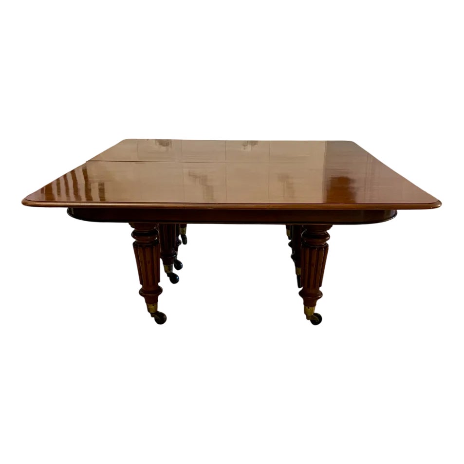 Large Victorian 16/20 Seater Figured Mahogany Dining Table, 1850s ...