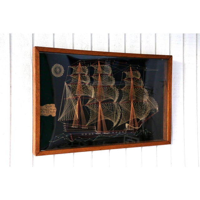 1970's Large Clipper Ship String Art Piece | Chairish