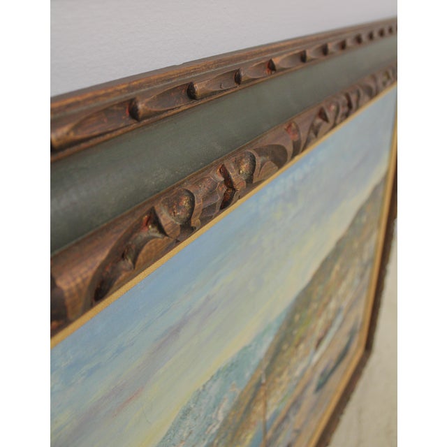 Marcel Dupre Artist Signed Oil Painting on Canvas ~ Boats | Chairish