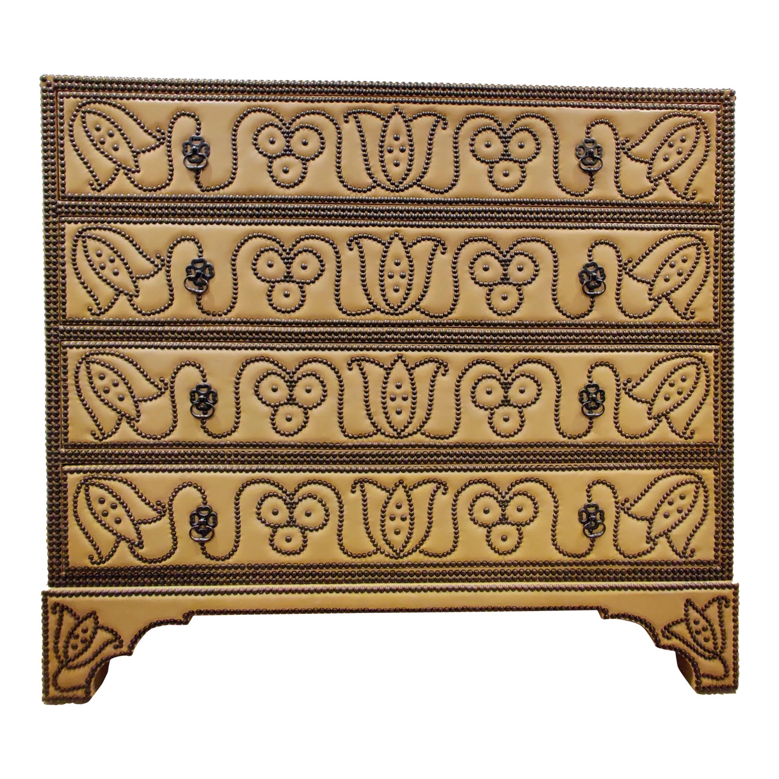 Four Drawer Dutch Leather Chest by Formations | Chairish