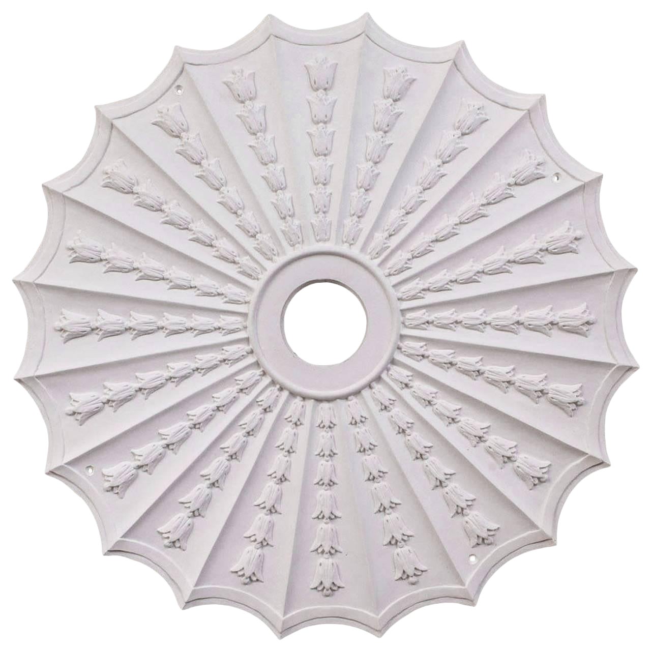 "Tulip" Plaster Ceiling Medallions | Chairish
