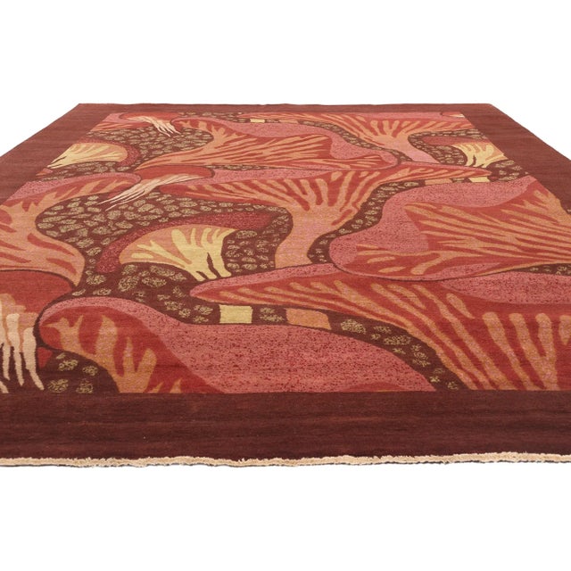 Organic Modern Moser Mushroom Biophilic Rug - 09'10 X 13'10. | Chairish