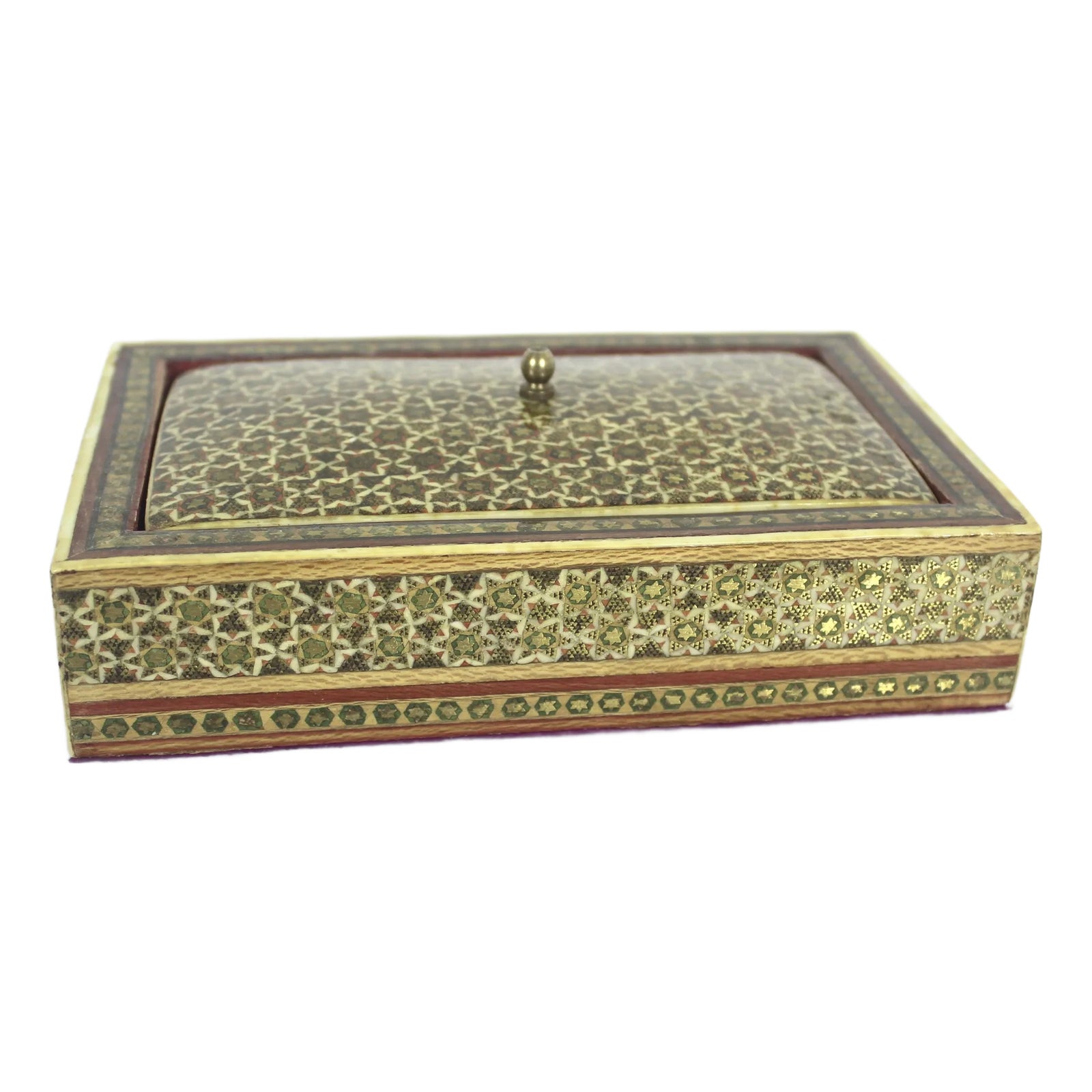 Late 19th Century Antique Persian Khatam Micro Marquetry Inlaid Box ...
