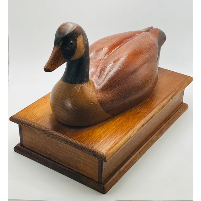 1980’s Mallard Duck Poker/Card Box Container | Chairish