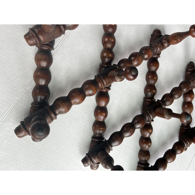 1900s French Spindle Style Expandable Coat/Hat Rack | Chairish