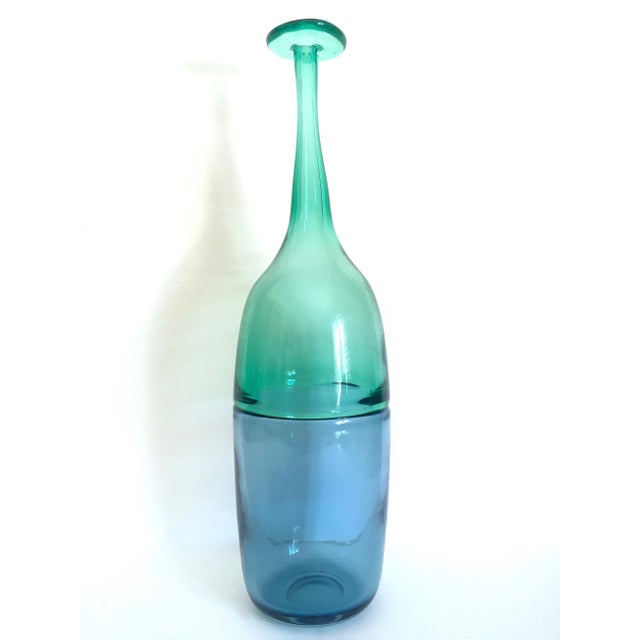 Vintage Mid Century Modern Venini Incalmo Two Tone Large Hand Blown ...