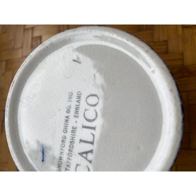 Vintage Chintz Calico Crownford Small Blue and White Floral Jars- Set ...