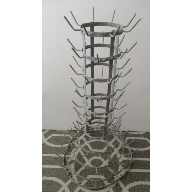 Early 1900s Antique French Zinc Wine Bottle Drying Rack Marcel Duchamp ...