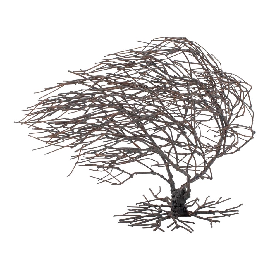 Bruce Friedle Brutalist Metal Tree Sculpture | Chairish