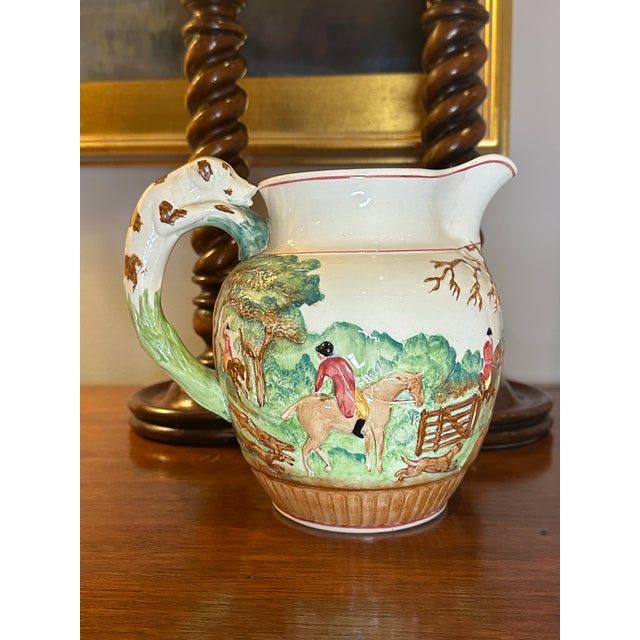 Large Vintage Wedgwood Etruria Pitcher Circa 1930s - English Hunt Scene ...