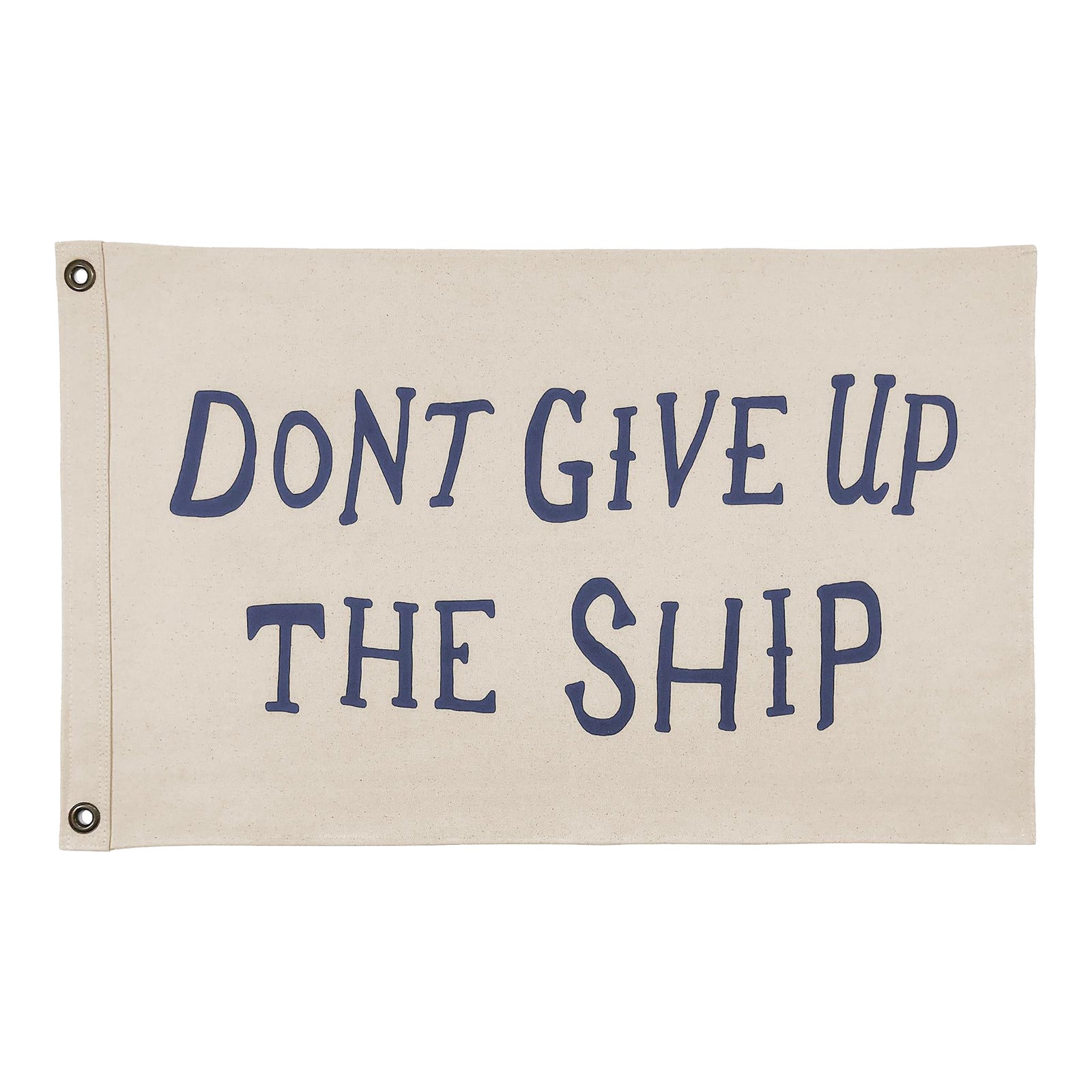 Natural Cotton Canvas Flag, Don't Give Up the Ship | Chairish