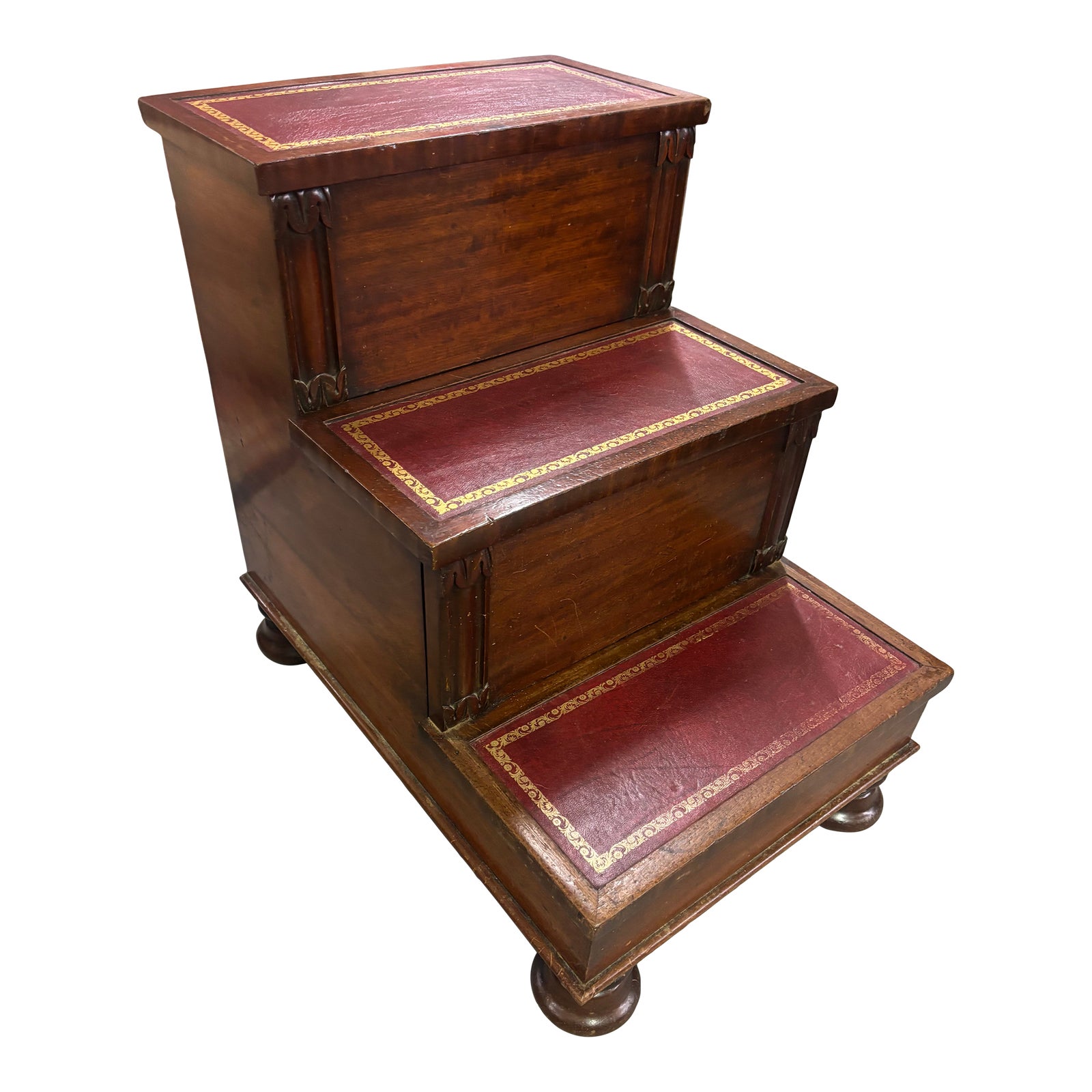 English Regency Mahogany Bed Steps, Circa 1820-30. | Chairish