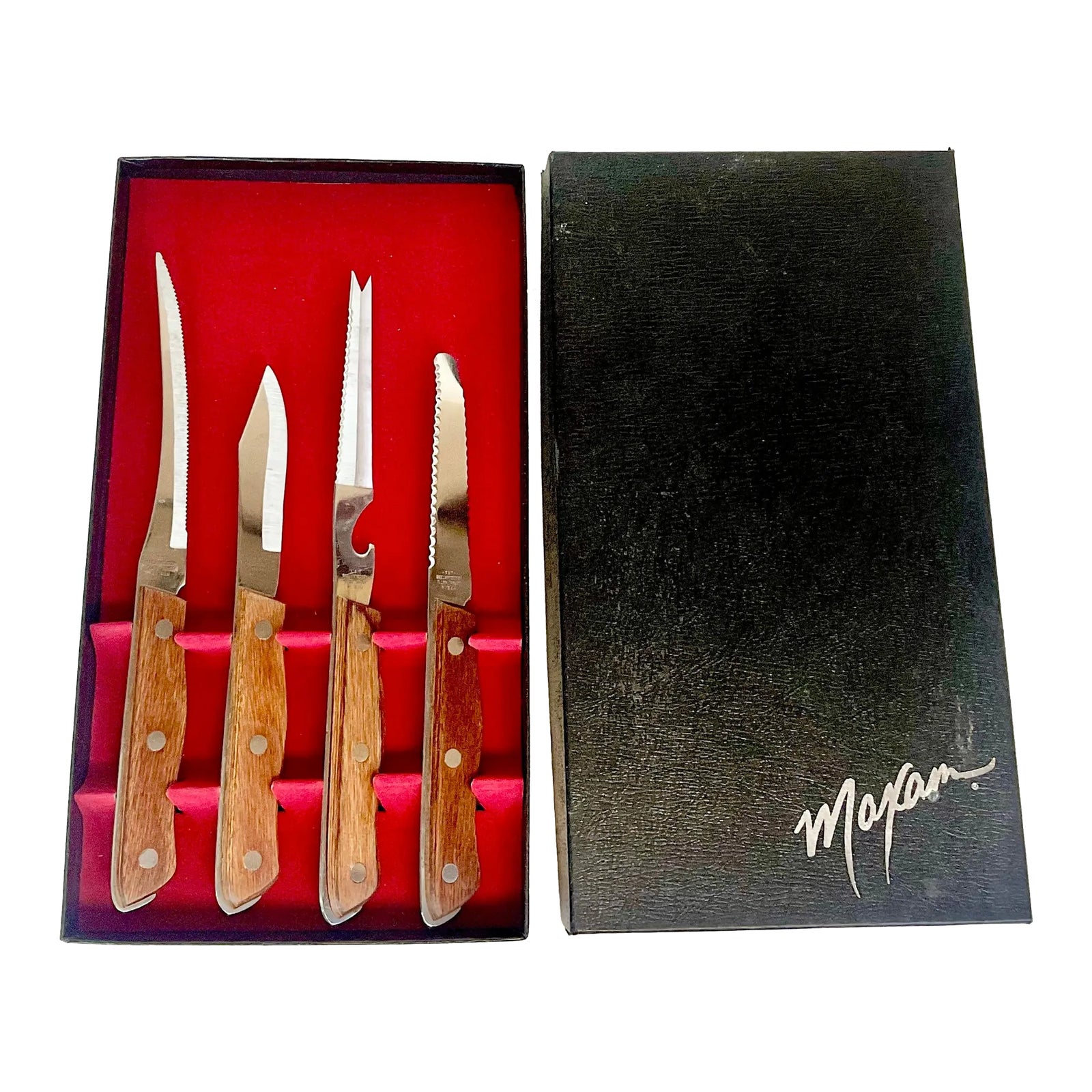 1960s Mid-Century Traditional Boho Chic Maxam Specialty Knives - Set of ...