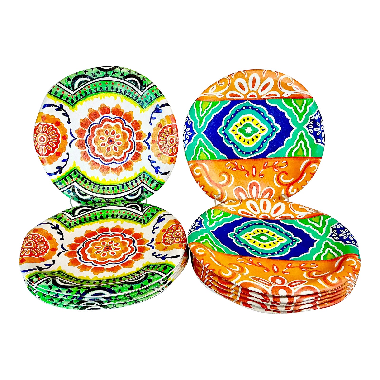 1980s Vintage Boho Chic Mediterranean Summer Chargers - Set of 11 ...