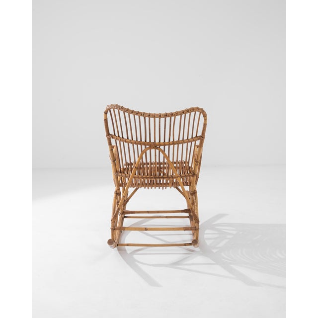1960s French Rattan Rocking Chair | Chairish