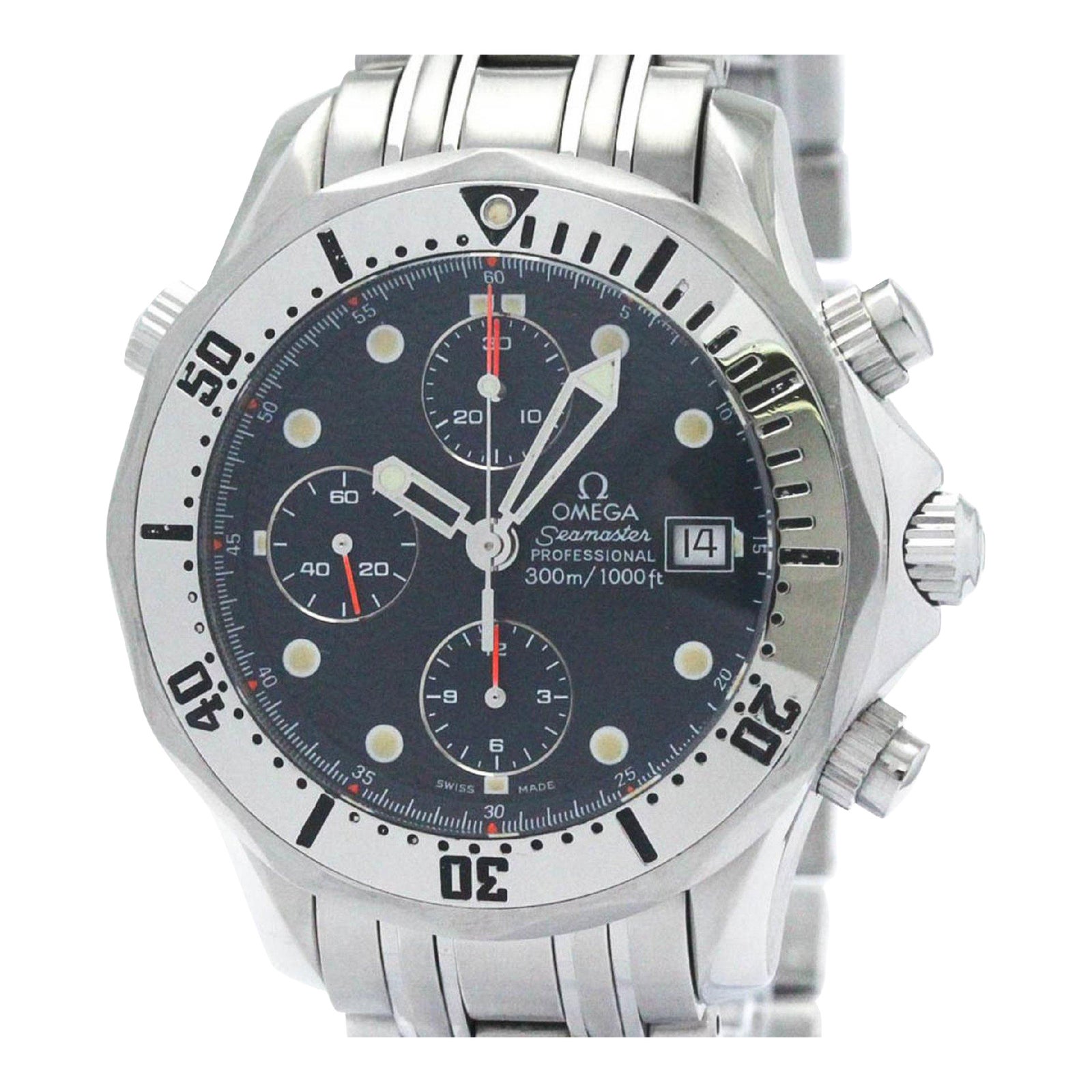 Omega Polished Seamaster Professional 300M Chronograph Watch 2598.80 ...