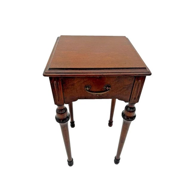 1910s Victorian Table Bust Stand Jardiniere Dovetail Drawer carved Legs ...