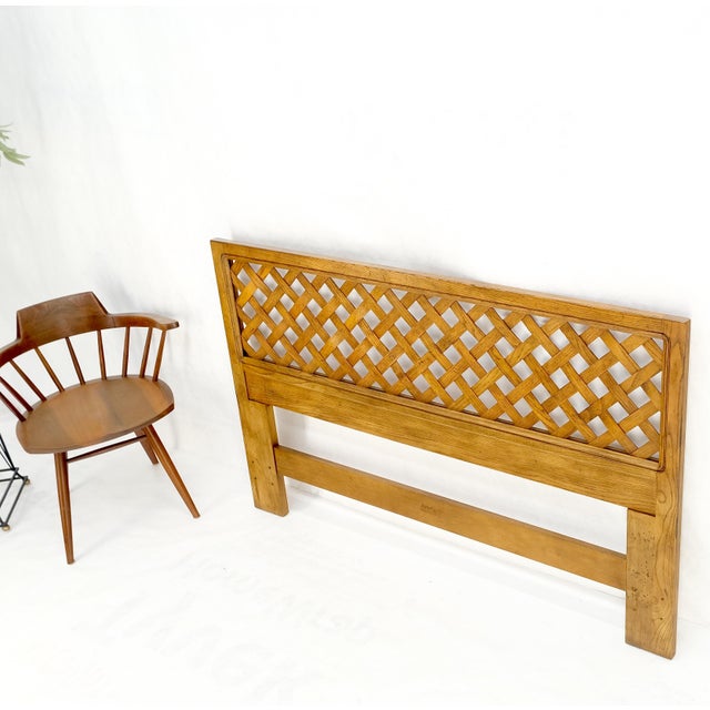 Henredon Lattice Queen or Full Size Headboard Bed | Chairish