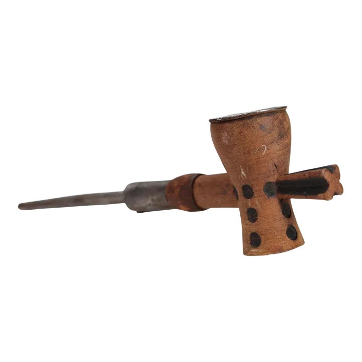 1940s Colonial Smoking Pipe From Angola, Chokwe, African Art | Chairish