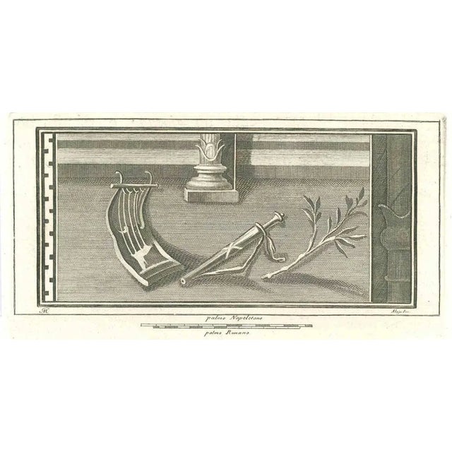 Vincenzo Aloja, Ancient Roman Still Life, Etching, 18th Century | Chairish