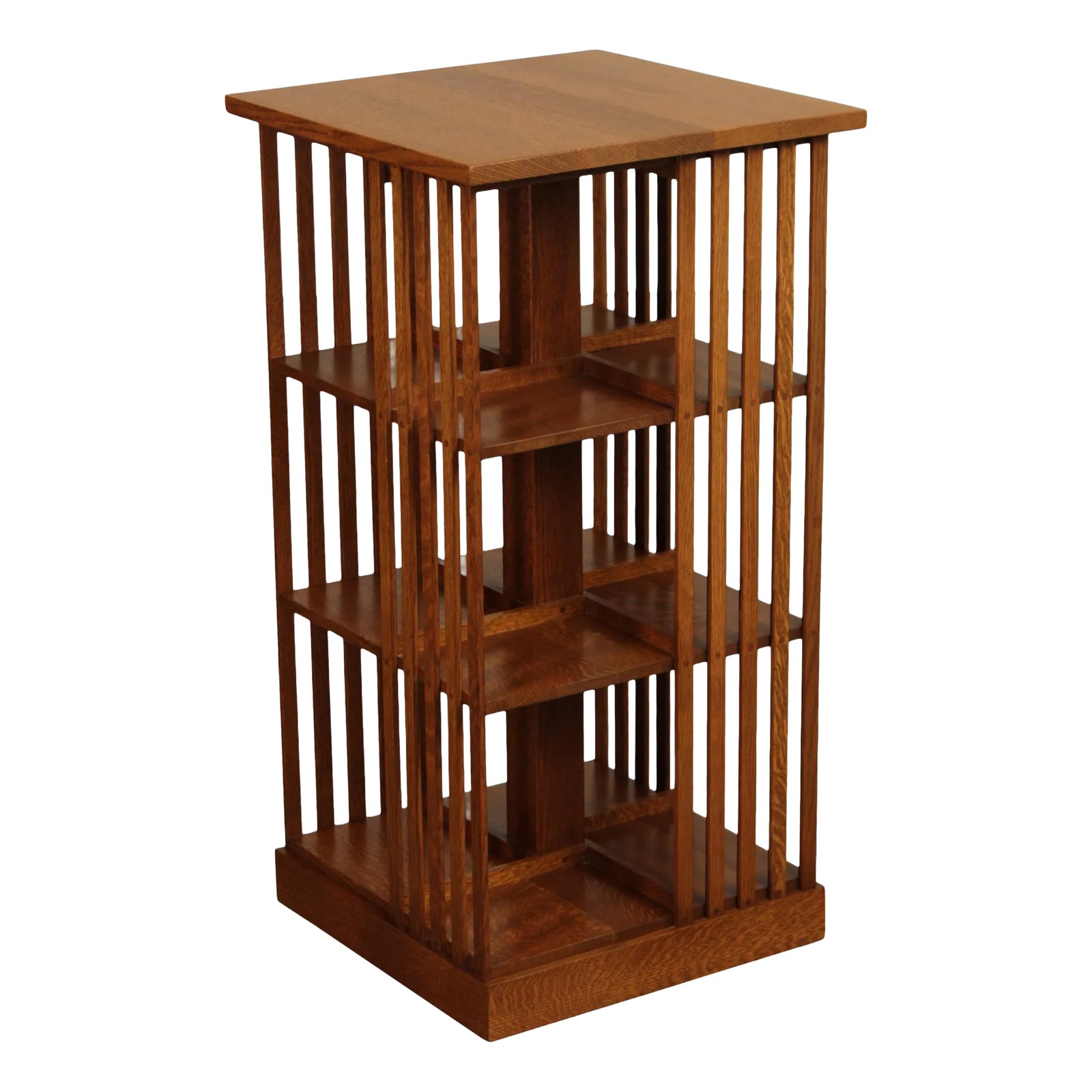 Stickley Mission Collection Oak Revolving Bookcase | Chairish