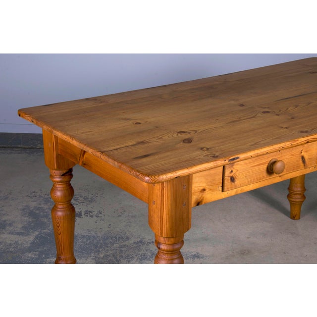 English Country Style Pine Dining Table | Chairish