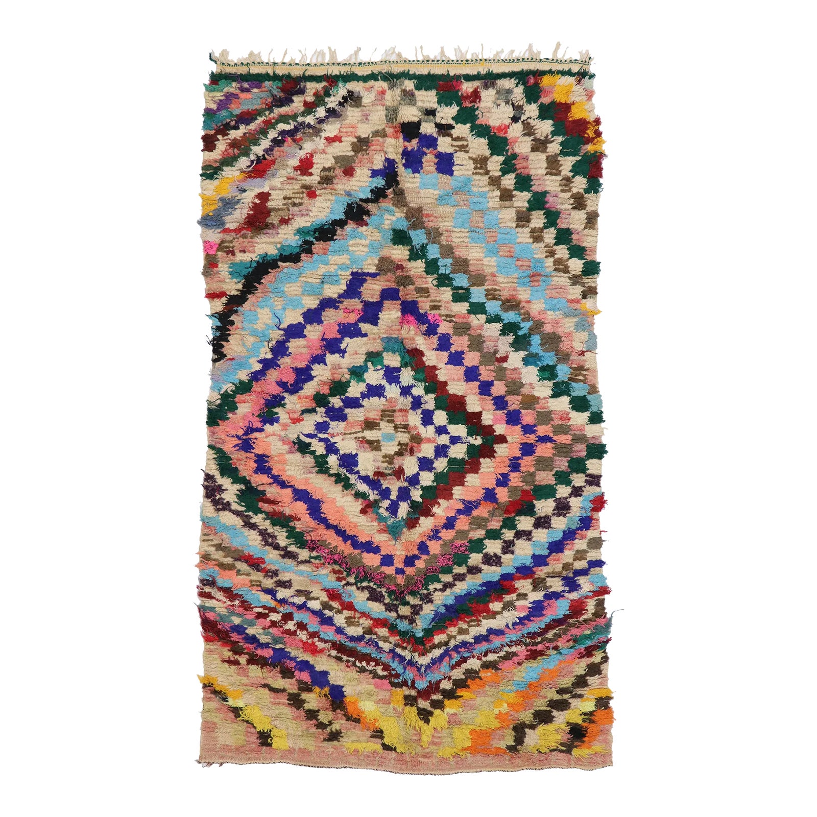 Vintage Moroccan Azilal Rug - 05'00 x 08'06 | Chairish