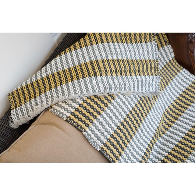 Handwoven Reversible Vintage Swedish Plastic Rug by Scandinavian Made ...