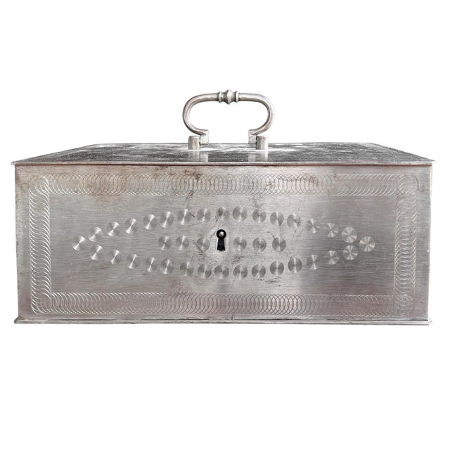 Mid-20th Century American Steel Strongbox | Chairish