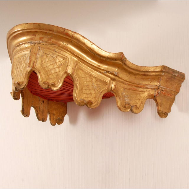 18th Century French Country Style Carved Gold Giltwood Crown Wall ...
