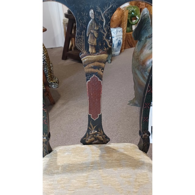 Vintage Asian Chinoserie Desk Chair | Chairish