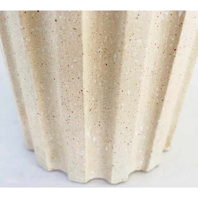 1970s Plaster Column Lamp & Shade | Chairish