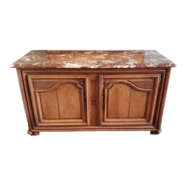 Traditional Marble Top Buffet | Chairish