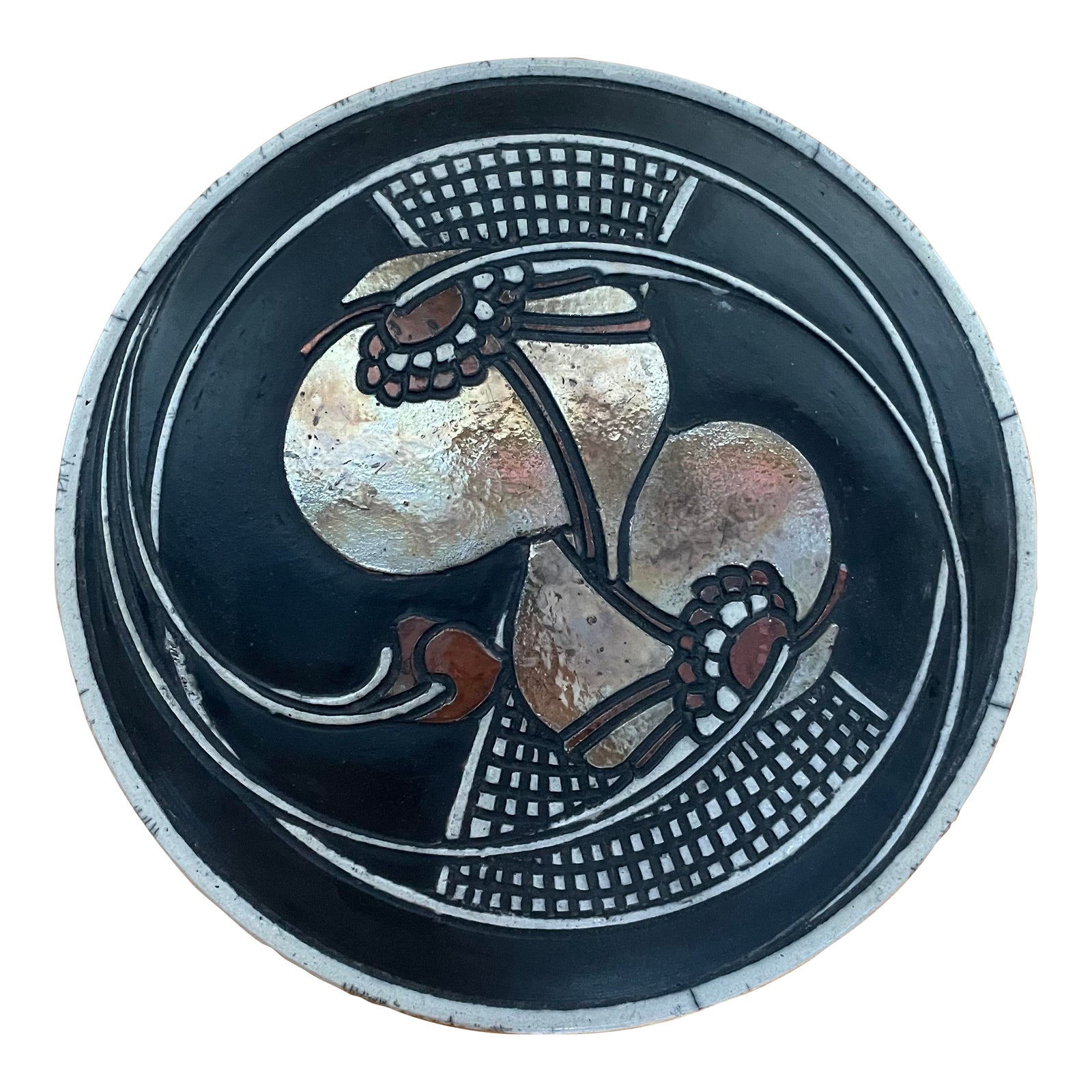 1980s Nancy April Studio Pottery Lidded Dish | Chairish