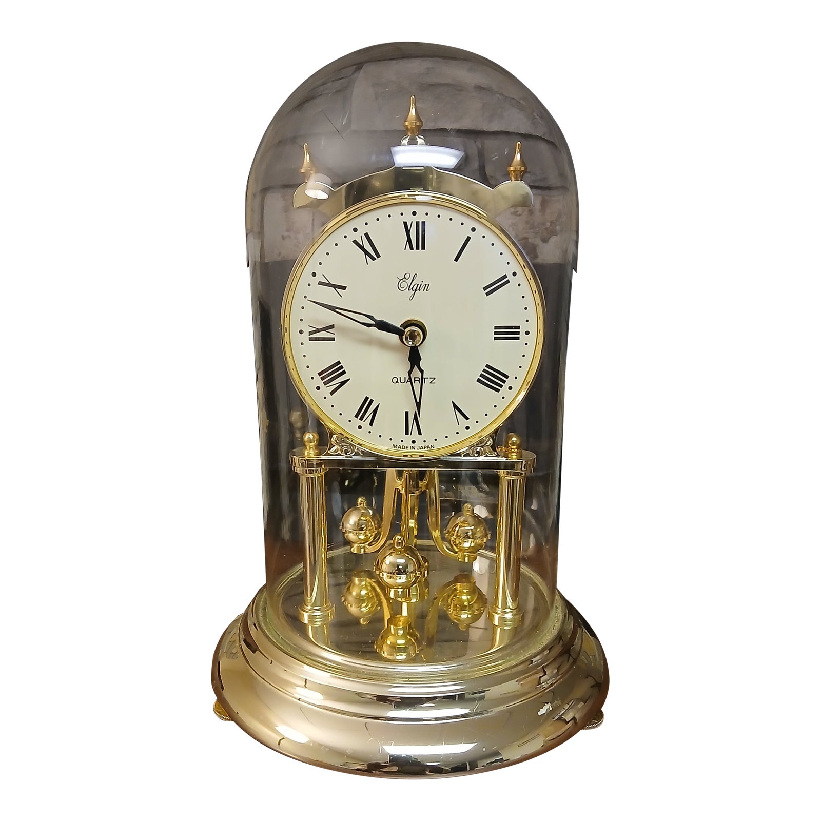 Vintage Elgin Anniversary Dome Clock – Rotating Pendulum – Made in ...