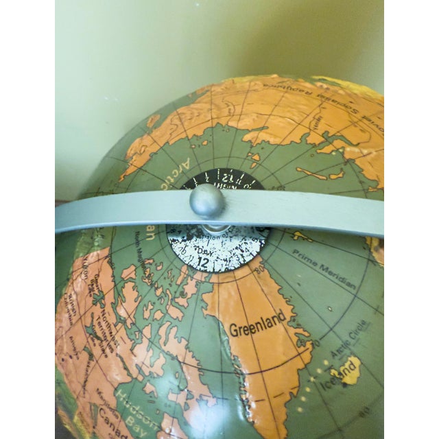 Vintage Nystrom Readiness World Globe, 1970s | Chairish